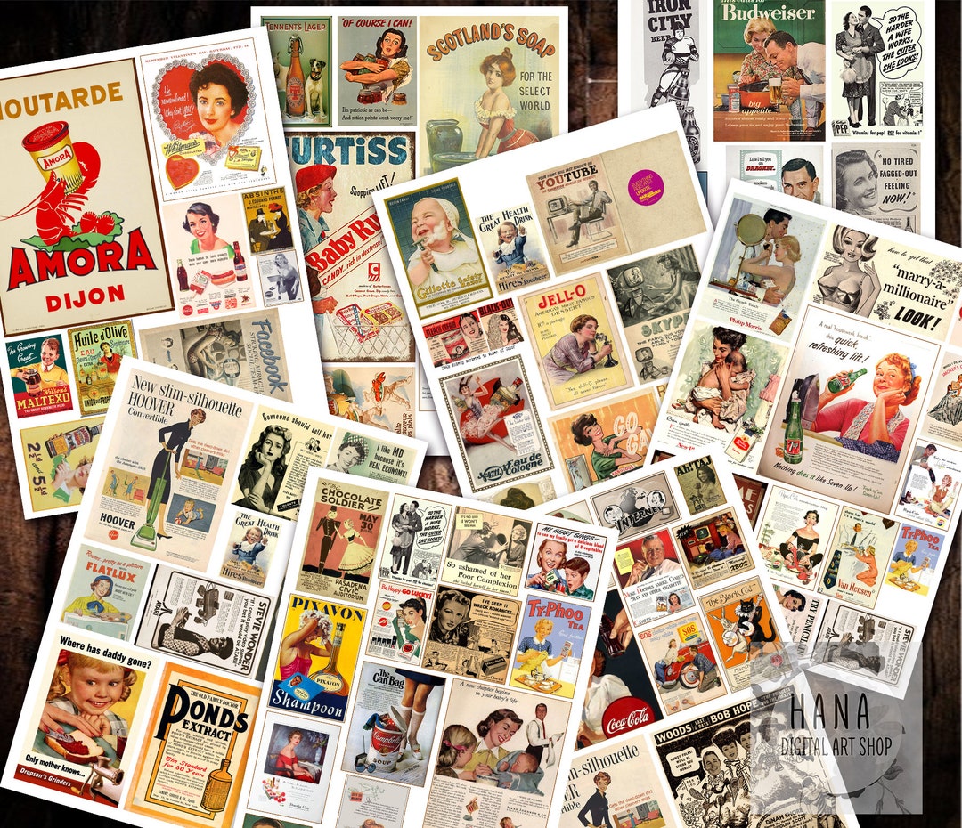 VINTAGE ADVERTISEMENT POSTER, Retro Poster, Advertisement Kit, Vintage ...