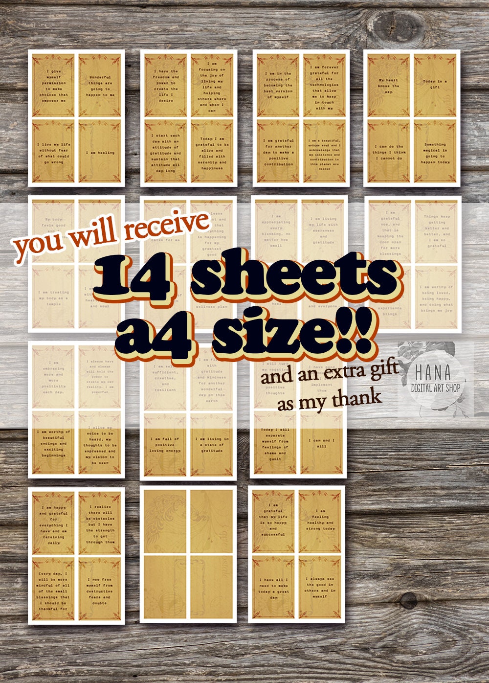 POSITIVE AFFIRMATIONS Affirmations for a Great Day Vintage - Etsy