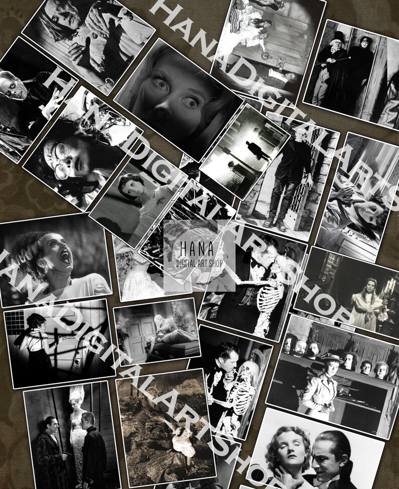 CLASSIC HORROR MOVIE Postcard, Halloween Postcard, Digital, Printable ...