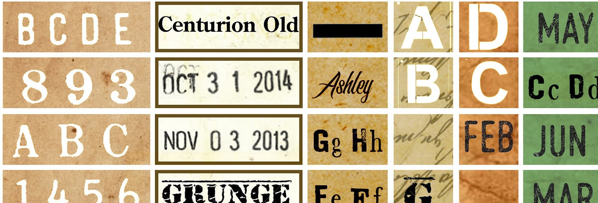 RANDOM TEXT & NUMBERS Clip Art, Printable Vintage Labels, for Journal ...