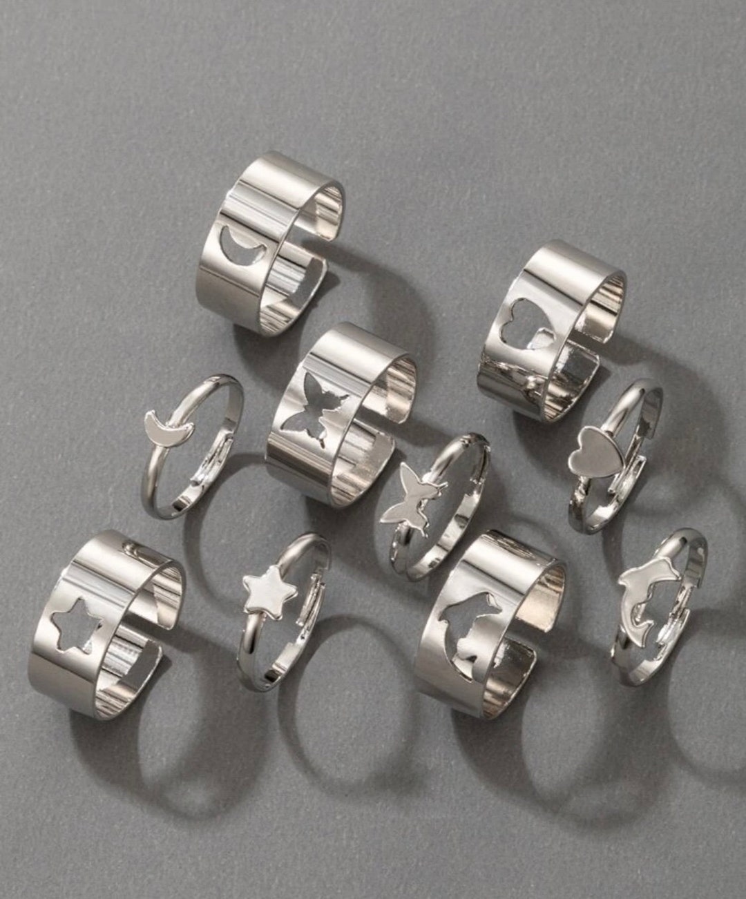 Matching Partner/couple Silver Rings - Etsy