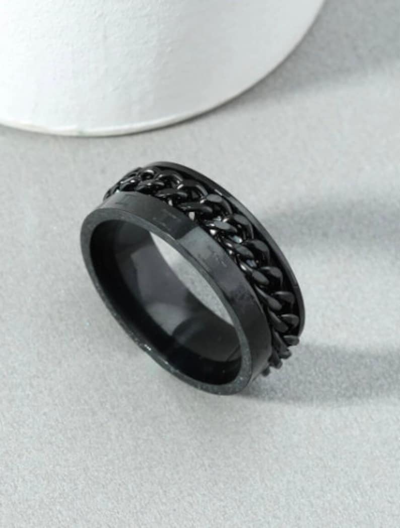 Roman Numerals Spinning Mens Ring - Etsy