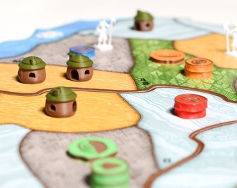 Spirit Island - Upgraded Tokens (presence - STACKABLE, Fear, Dahans ...