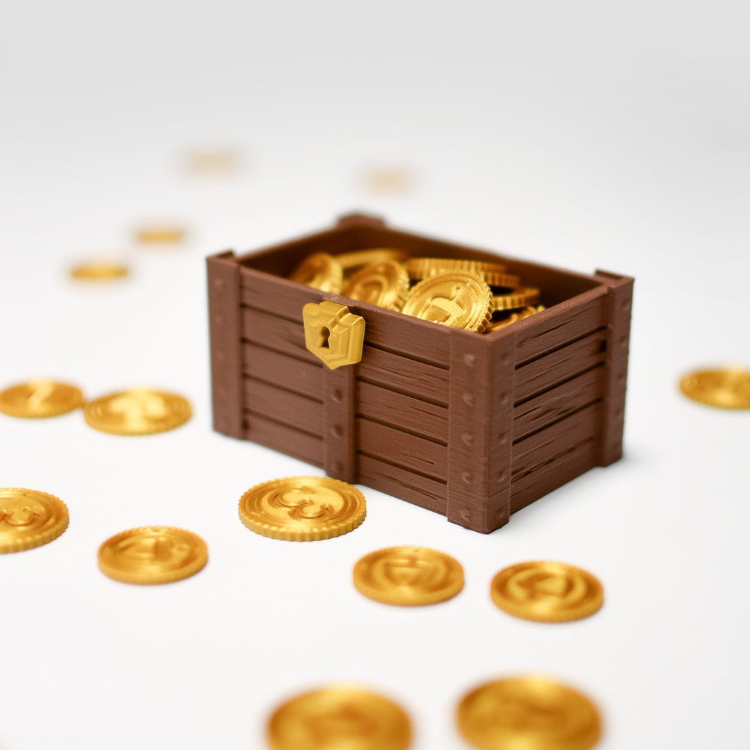 Everdell Gold Point Tokens 45pcs and Wooden Chest- Unofficial - Etsy