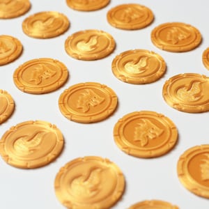 Flamecraft Coin: 3D Printed Golden Token Set - Etsy