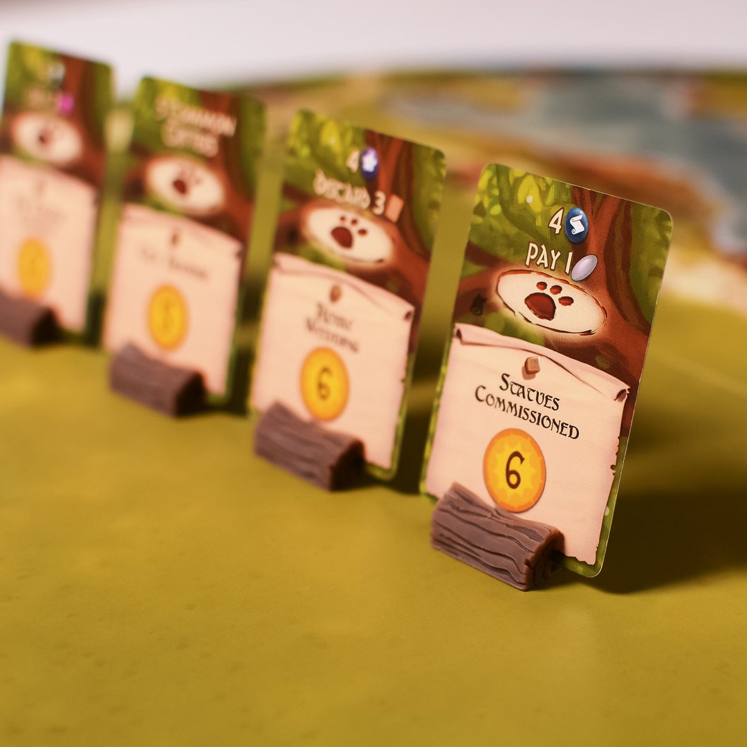 Everdell Event Card Holder: Resin Tree Trunk Stand (4pcs) - Etsy