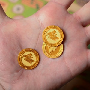 Flamecraft Coin: 3D Printed Golden Token Set - Etsy