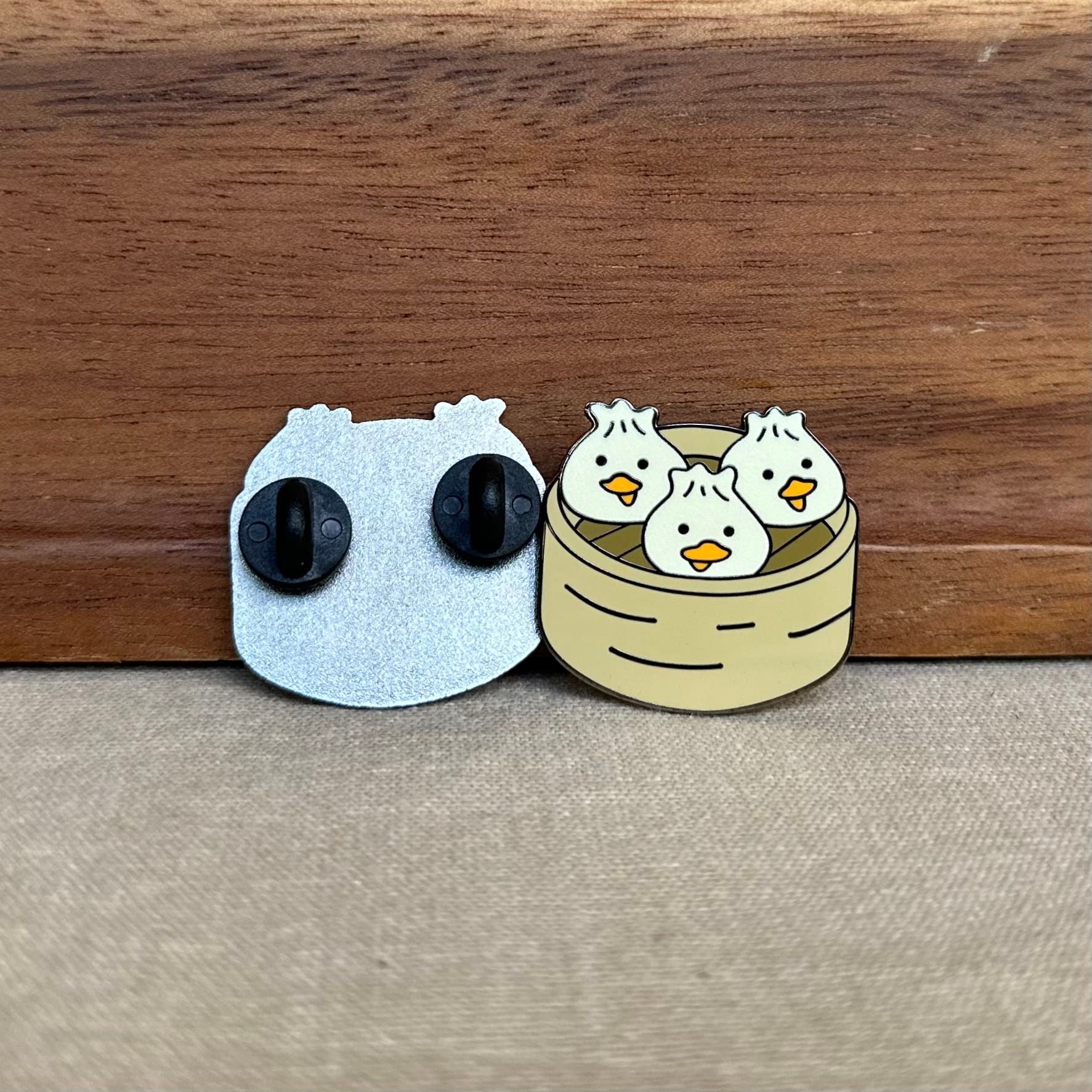 Cute Duck Enamel Pin Dumplings Aesthetic Lapel Pin Kawaii Duck Birthday ...