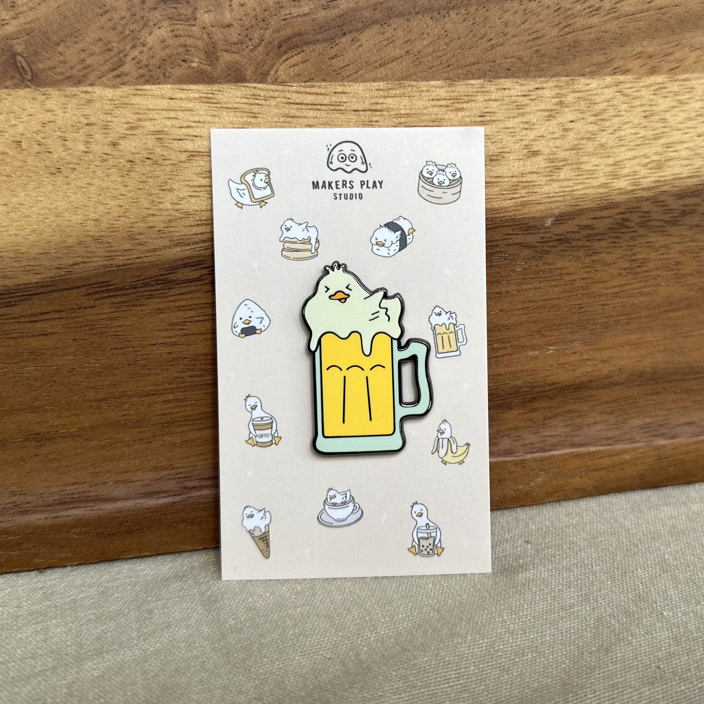 Cute Duck Enamel Pin Beer Aesthetic Lapel Pin Kawaii Duck Birthday Gift ...