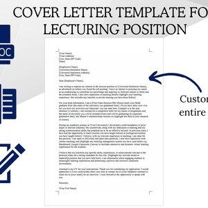 CV and Cover Letter Template for Teaching and Lecturing Position ...