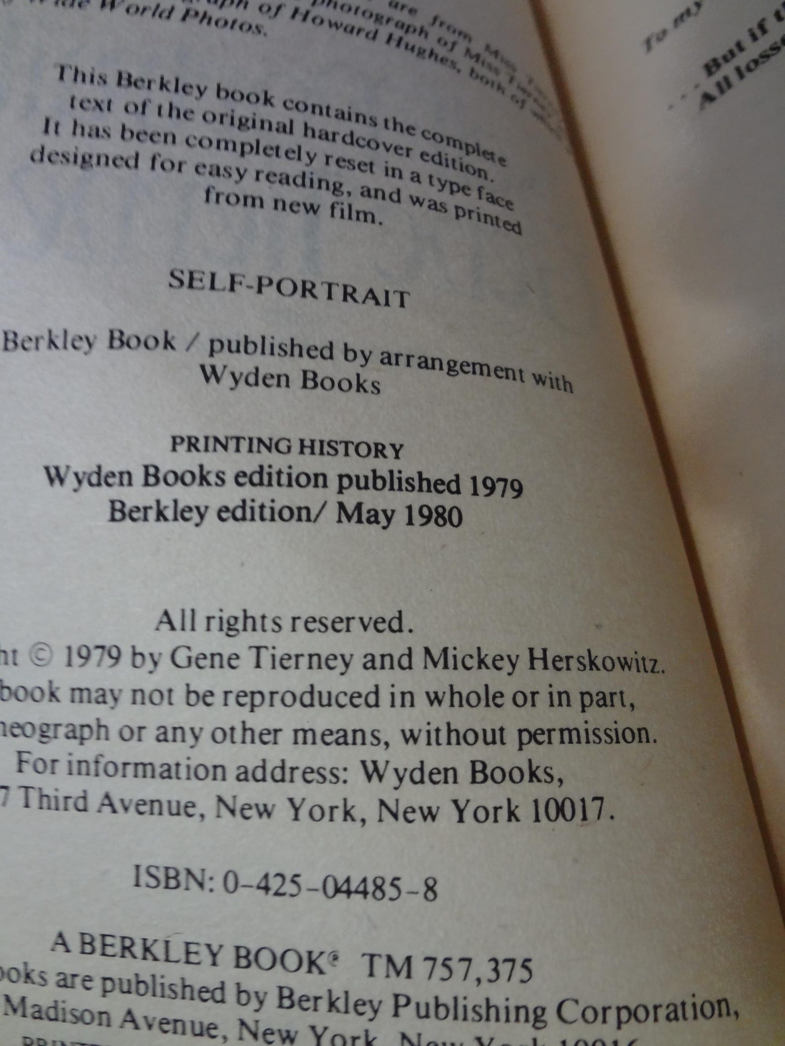Self-portrait Gene Tierney With Mickey Herskowitz Berkley 1980 - Etsy