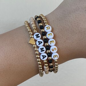 Tiny Round Bubblegum Gold Beaded Bracelet - Etsy