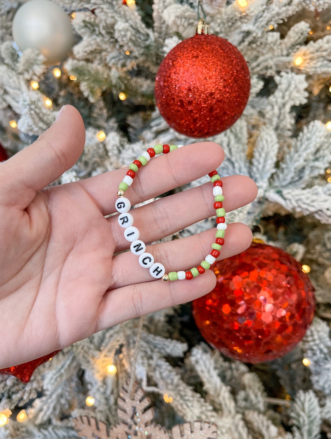 Grinch Holiday Bracelet , Christmas Accessories , Handmade Bracelets ...