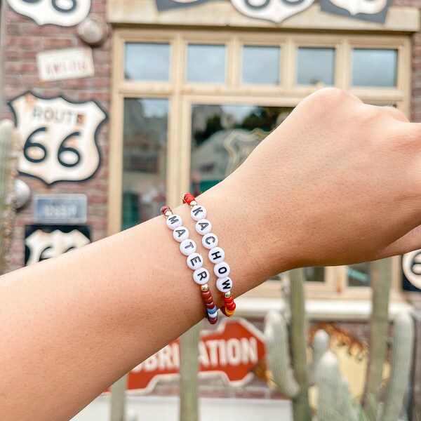 Lightning Mcqueen and Sally Bracelets - Etsy