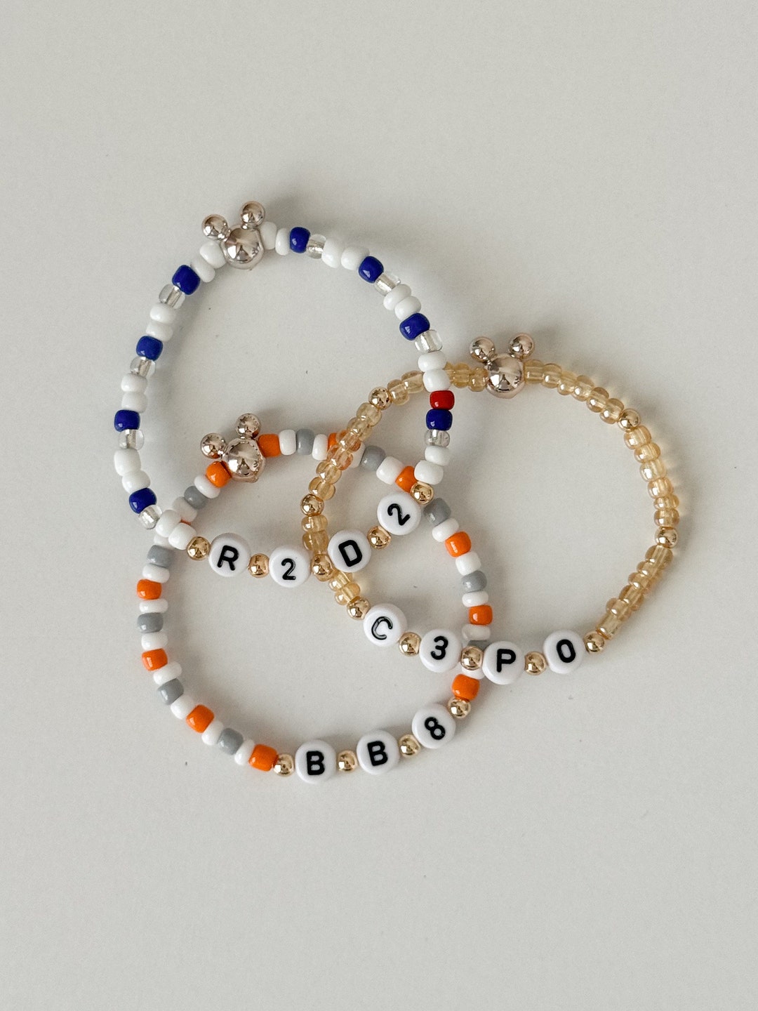 C3PO R2D2 and BB8 Bracelets , Handmade Beaded Bracelet , Magical ...