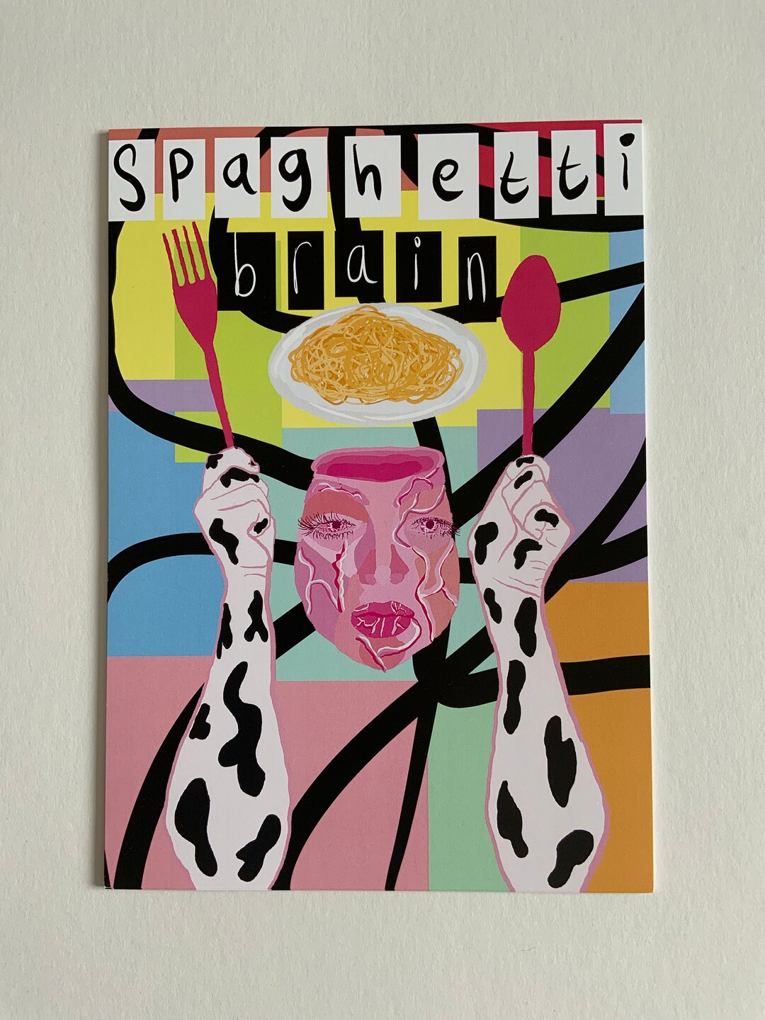 Spaghetti Brain A4 Digital Art Print - Etsy