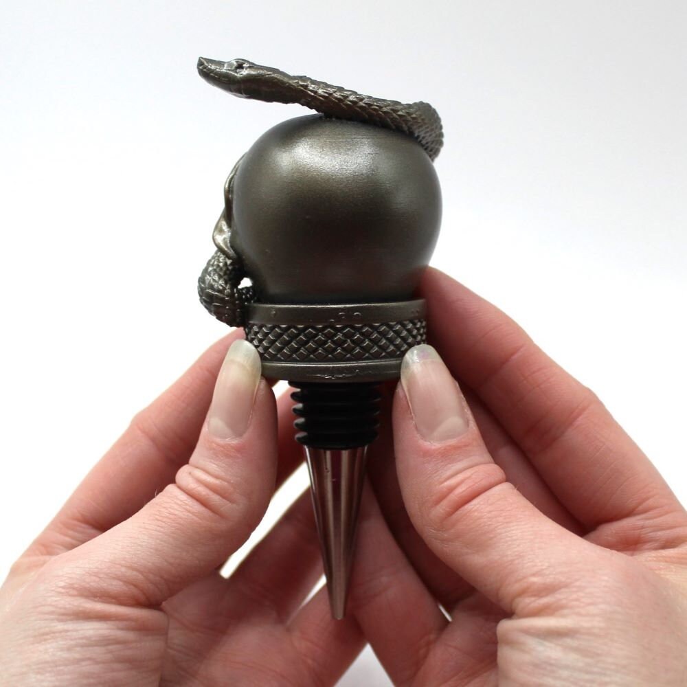 Original Sin Figurine: Serpent & Apple Desk Art or Bottle Stopper - Etsy