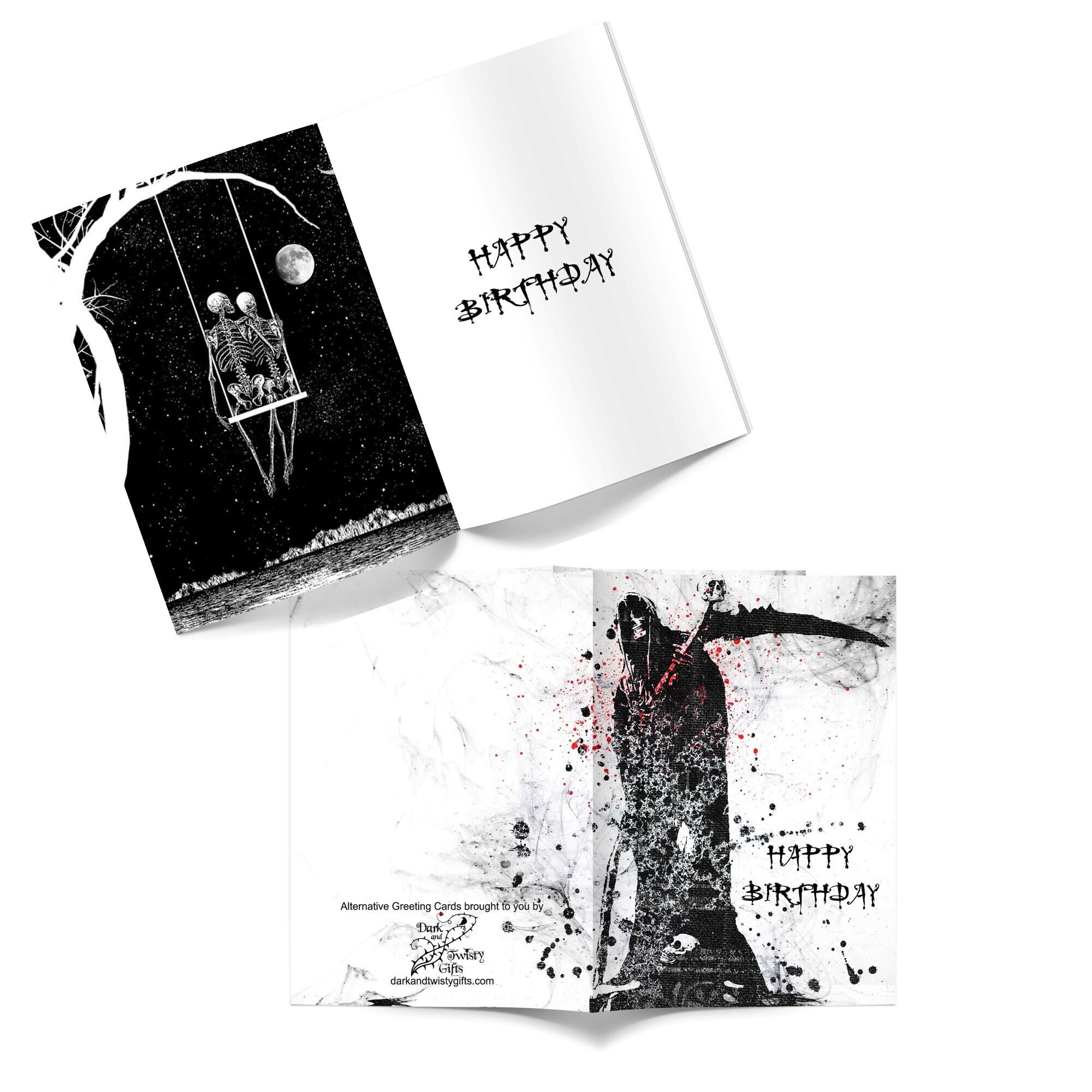 Skeleton Love Birthday Card Grim Reaper Birthday Card Buffy - Etsy UK