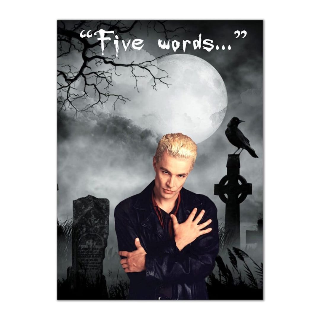 Spike Five Words Birthday Card: Funny Vampire Slayer Card - Etsy