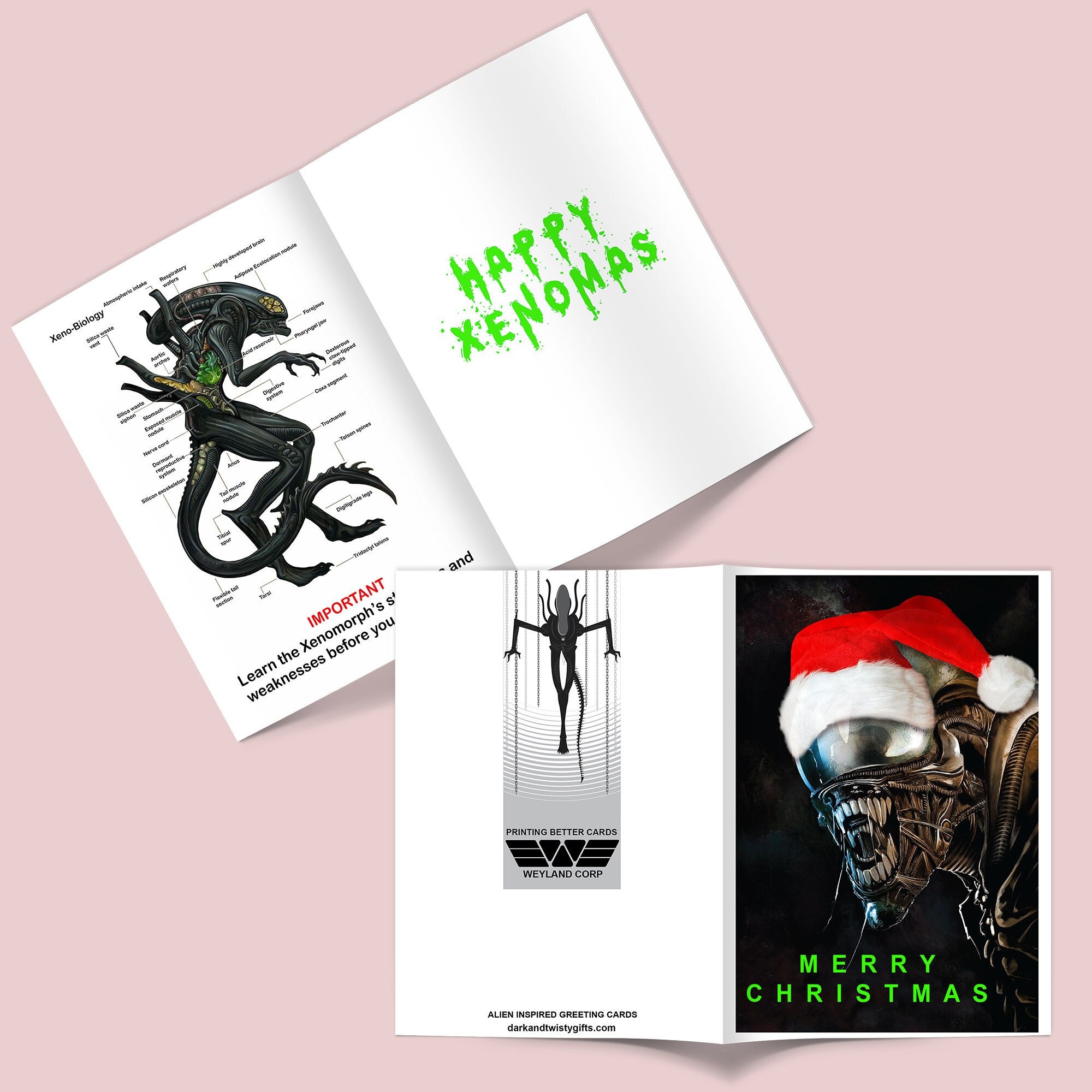 Alien Father's Day Card, Facehugger Father's Day Card, Alien Christmas ...
