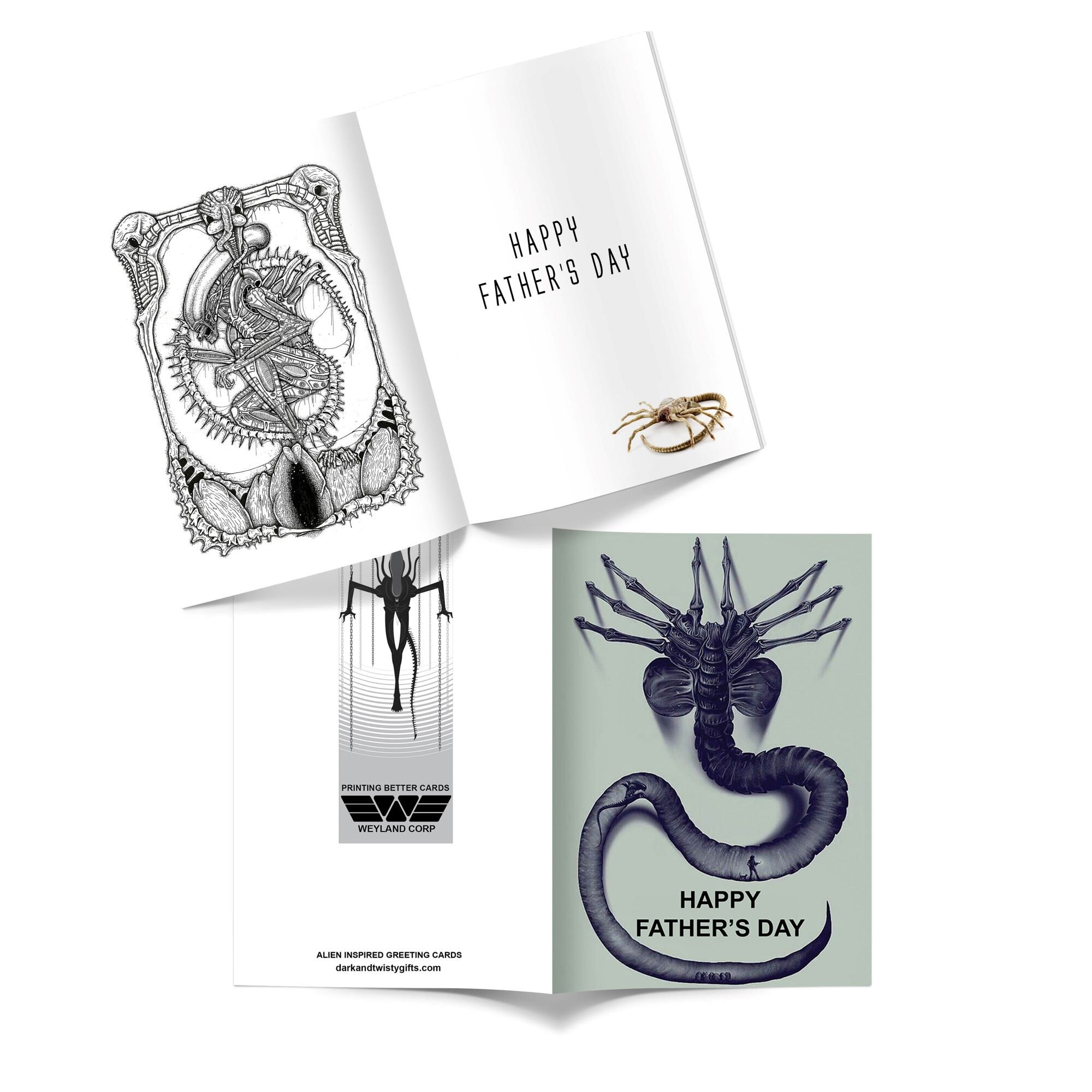 Alien Father's Day Card, Facehugger Father's Day Card, Alien Christmas ...