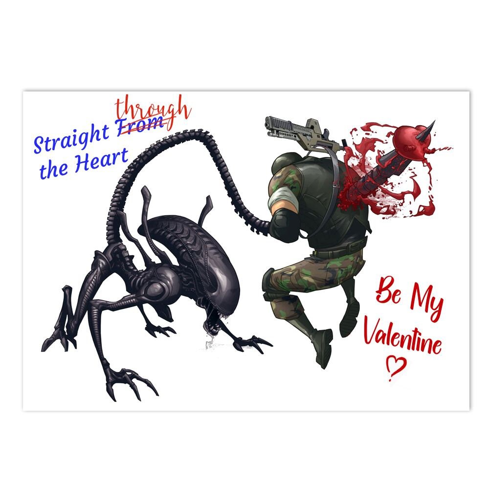 Alien Father's Day Card, Facehugger Father's Day Card, Alien Christmas ...