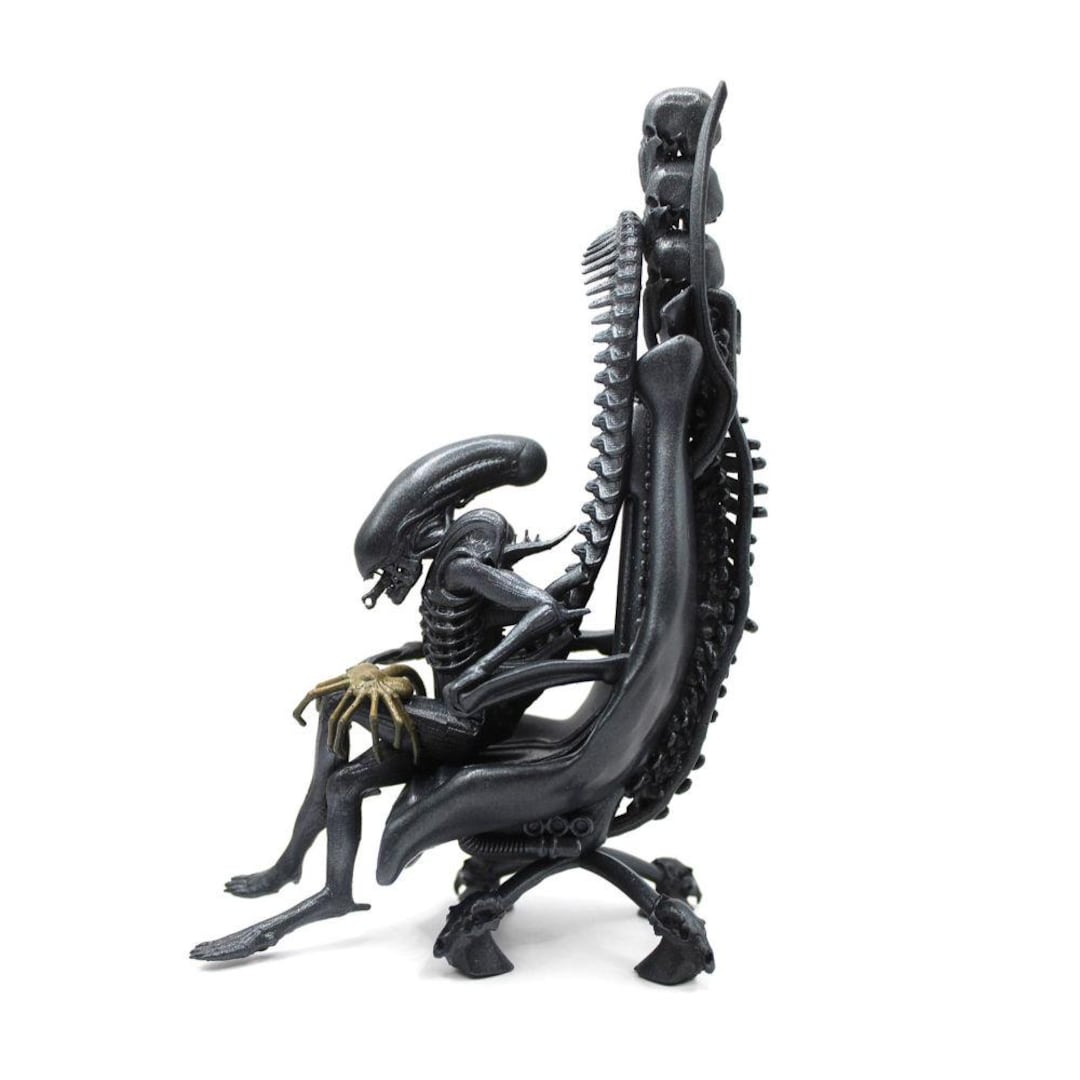 ALIEN WARRIOR Harkonnen Capo Chair, HR Giger Parental Alien Stroking a ...