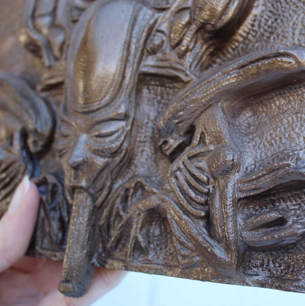 H R Giger Alien Cold Cast Bronze Resin Wall Plaque Tribute Artwork ...