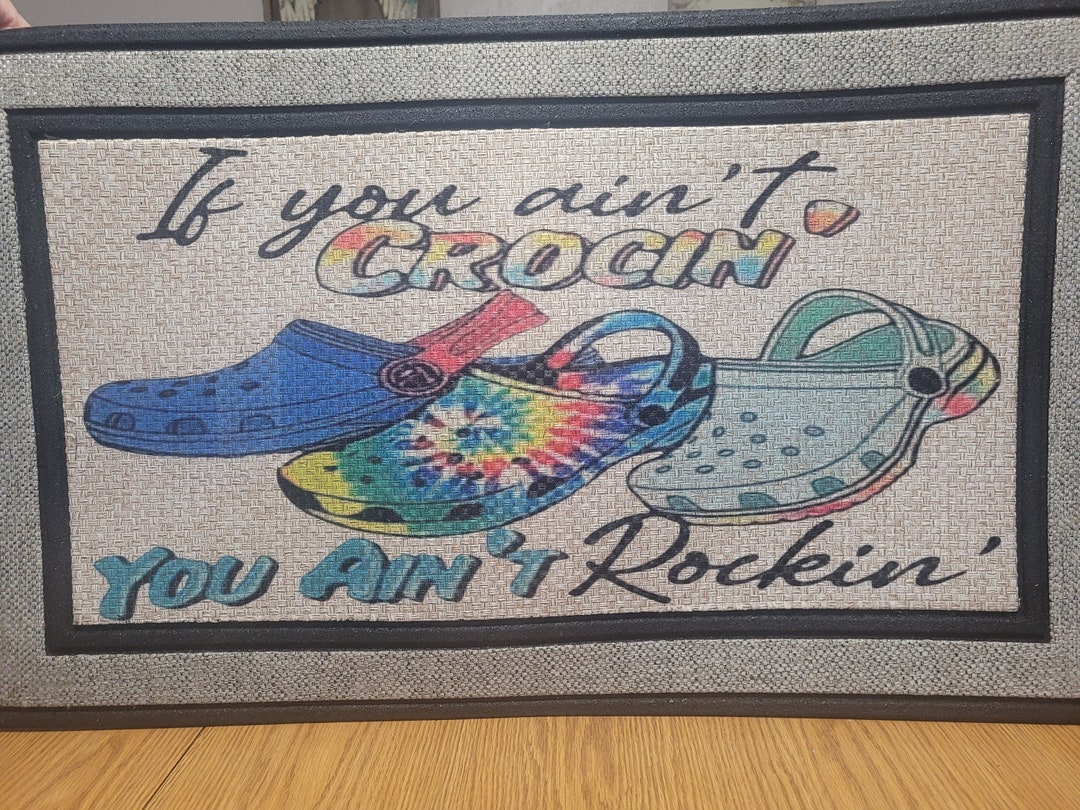 Croc Rockin Door Mat - Etsy
