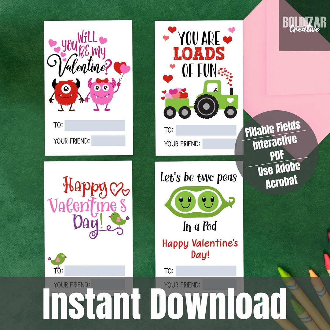Valentine's Day Cards | Cute Kids Valentine's | Class Valentine's ...