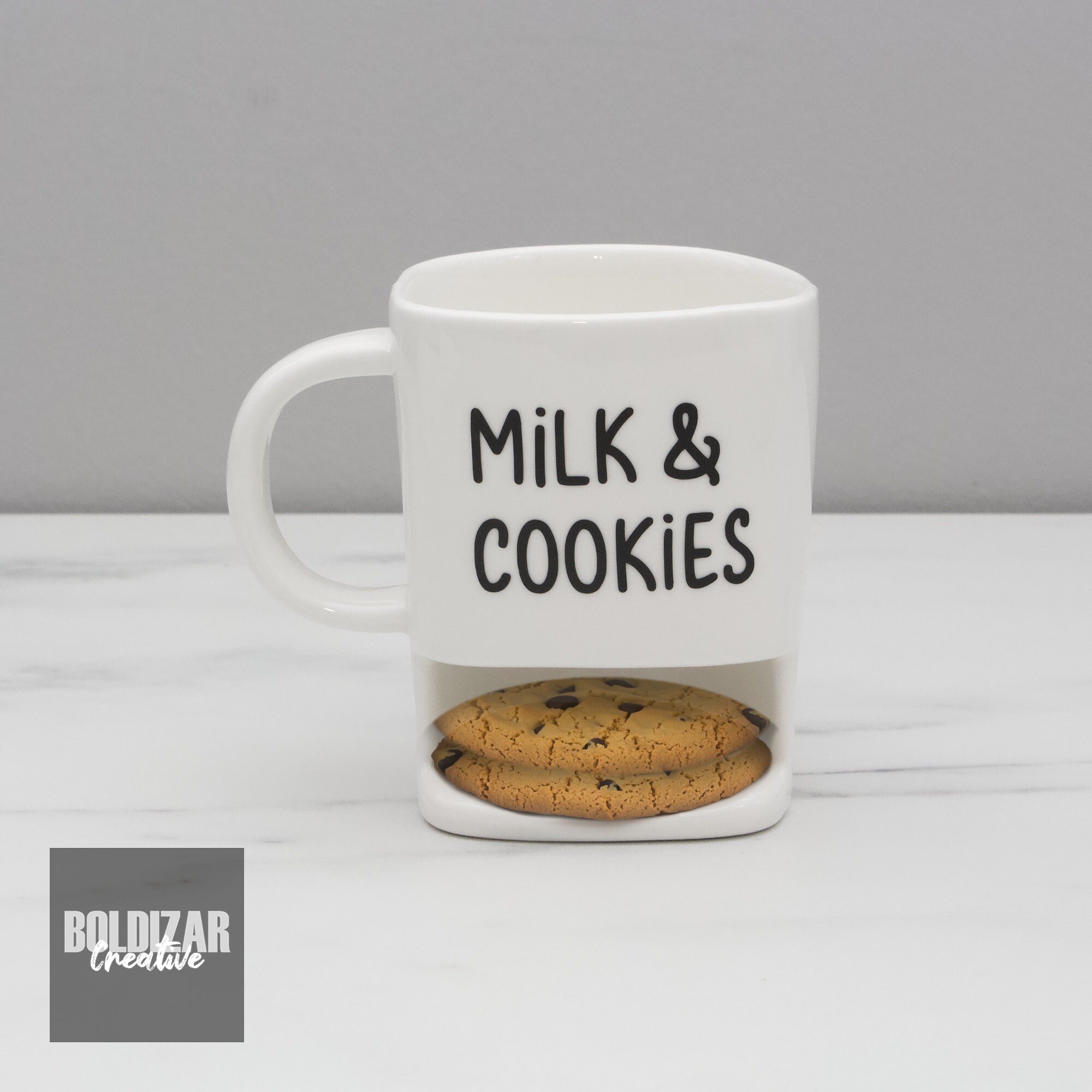 Milk & Cookie Mug | Snack Mug | Winter Decor | Christmas Mug | Treat ...