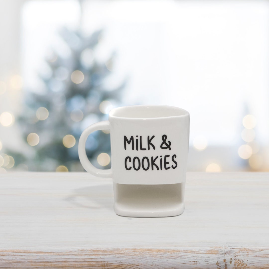 Milk & Cookie Mug | Snack Mug | Winter Decor | Christmas Mug | Treat ...