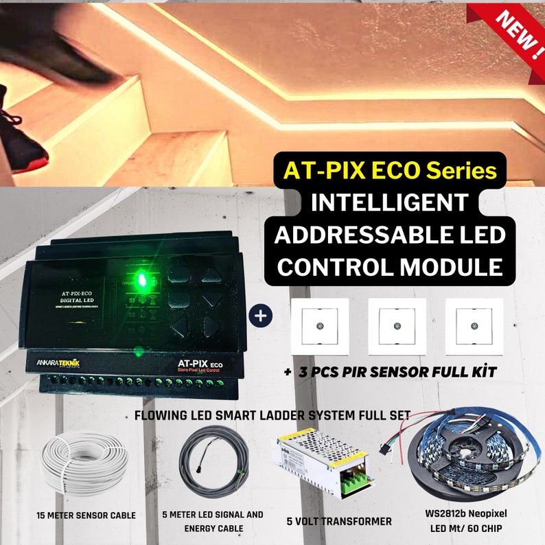 New Stair Lights Digital Led Smart Stair and Hall Lighting System for ...