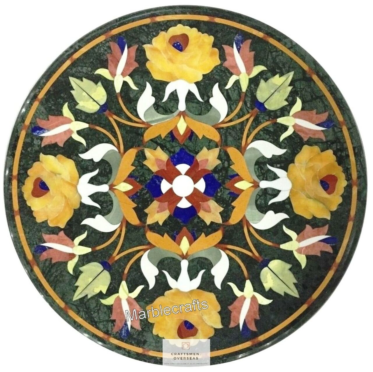 Green Marble Inlay Table Top for Dining Table ,center Table, Pietradura ...