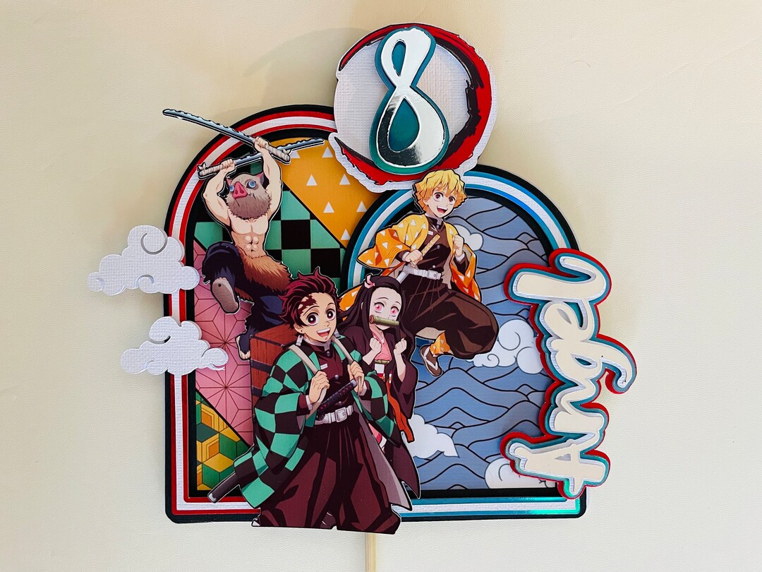 Anime Demon Slayer Cake Topper - Etsy