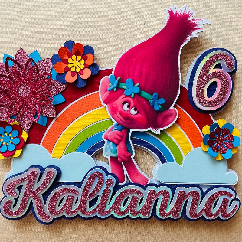 Trolls Cake Toppers - Etsy