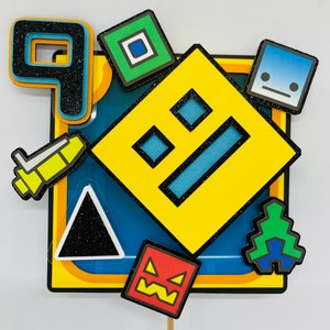 Geometry Dash Cake Topper - Etsy Canada