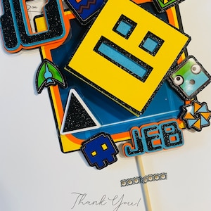 Geometry Dash Cake Topper - Etsy Canada