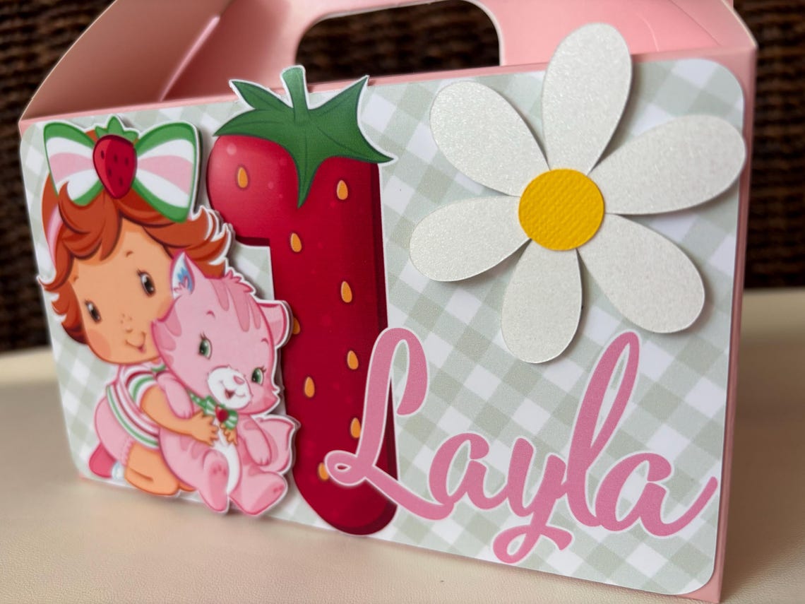Personalized Baby Strawberry Shortcake Gable Favor Boxes - Set of 12 - Etsy
