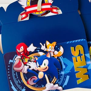 Sonic Personalized Gable Boxes, Favor Boxes for Kids - (12) Twelve ...