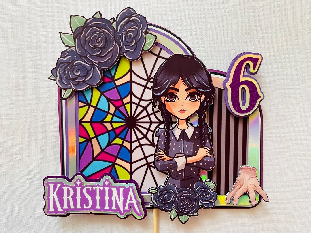 Wednesday Addams Cake Topper - Etsy