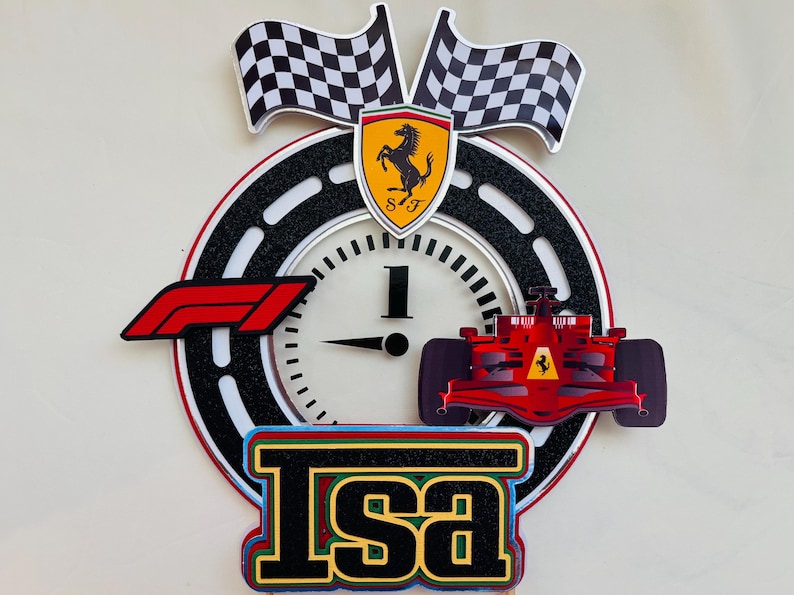Personalized Ferrari-formula 1-racing Car Cake Topper - Etsy