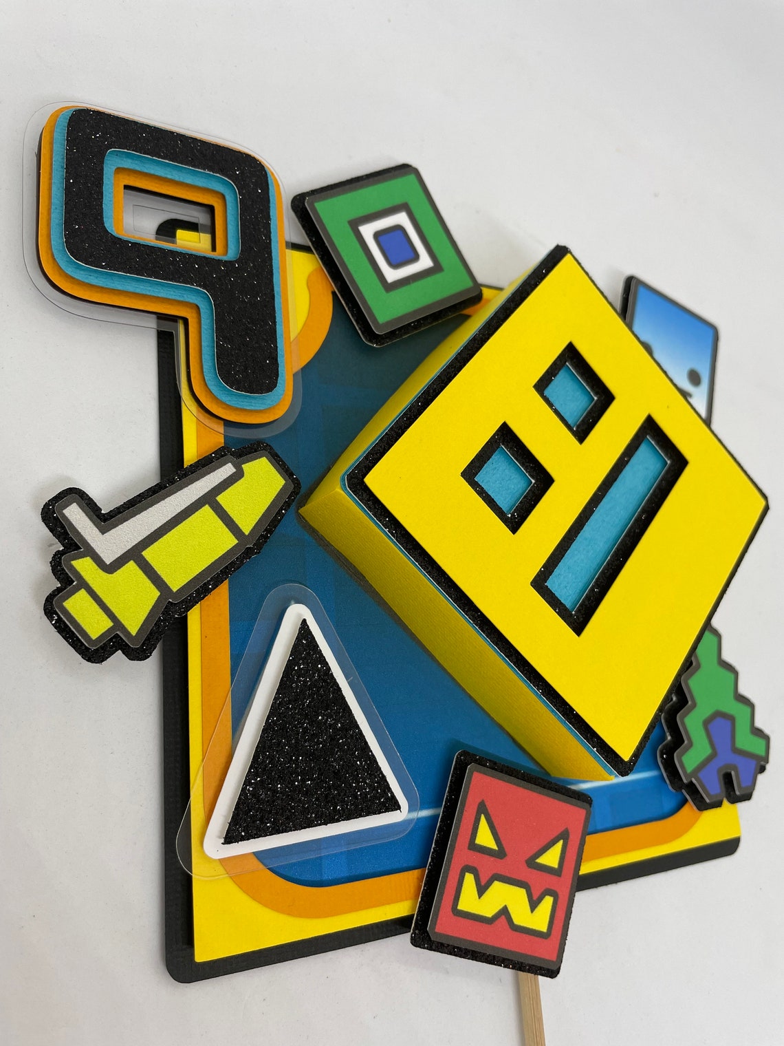 Geometry Dash Cake Topper - Etsy Canada
