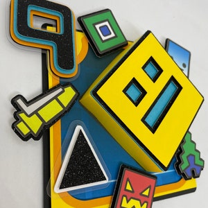 Geometry Dash Cake Topper - Etsy Canada