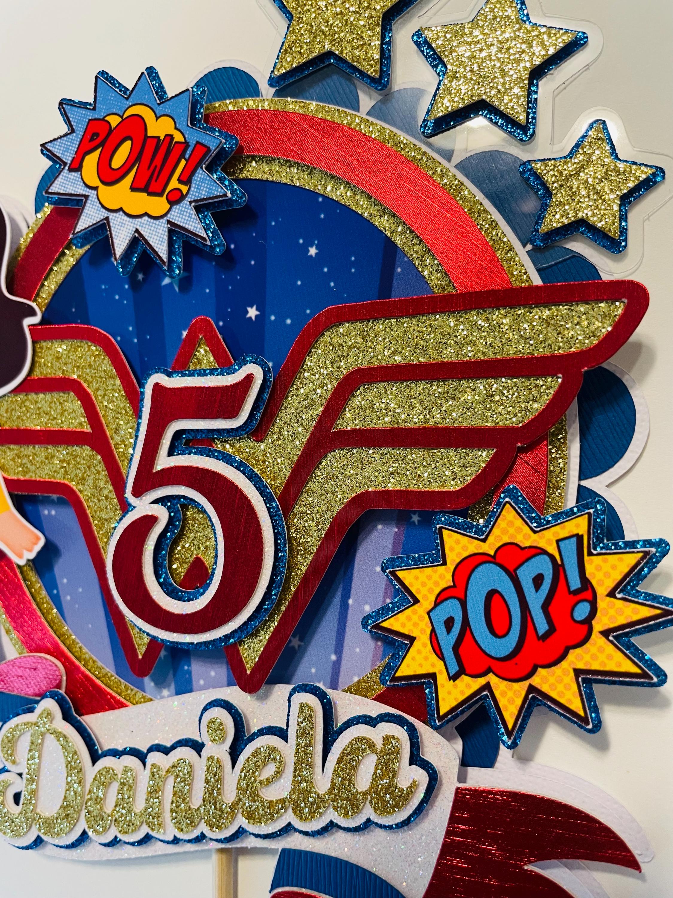 Personalized Girl Wonder Woman Cake Topper - Etsy