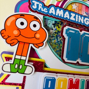 Personalized Amazing World of Gumball Cake Topper Shaker - Etsy