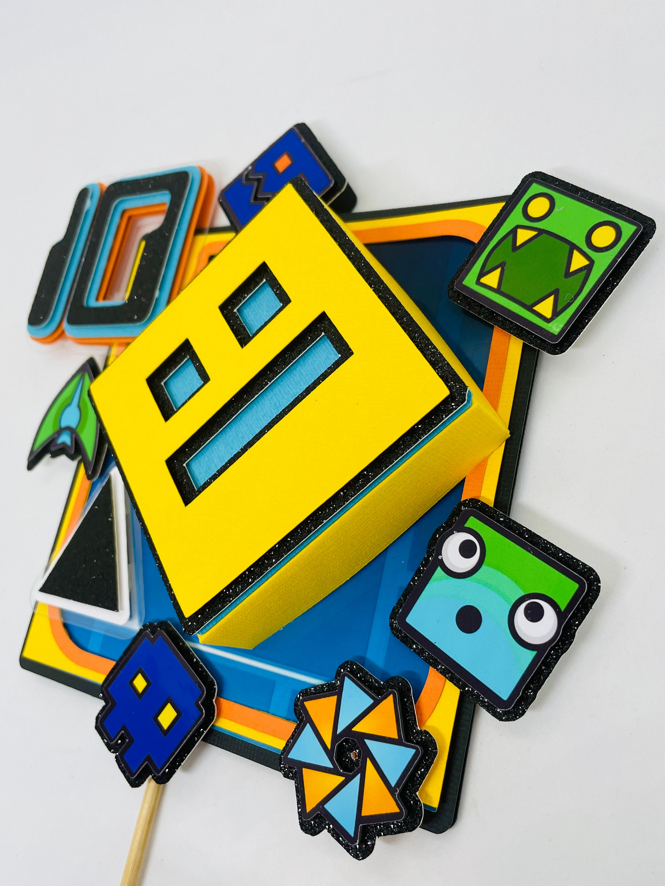 Geometry Dash Cake Topper - Etsy