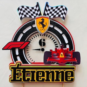 Personalized Ferrari-formula 1-racing Car Cake Topper - Etsy