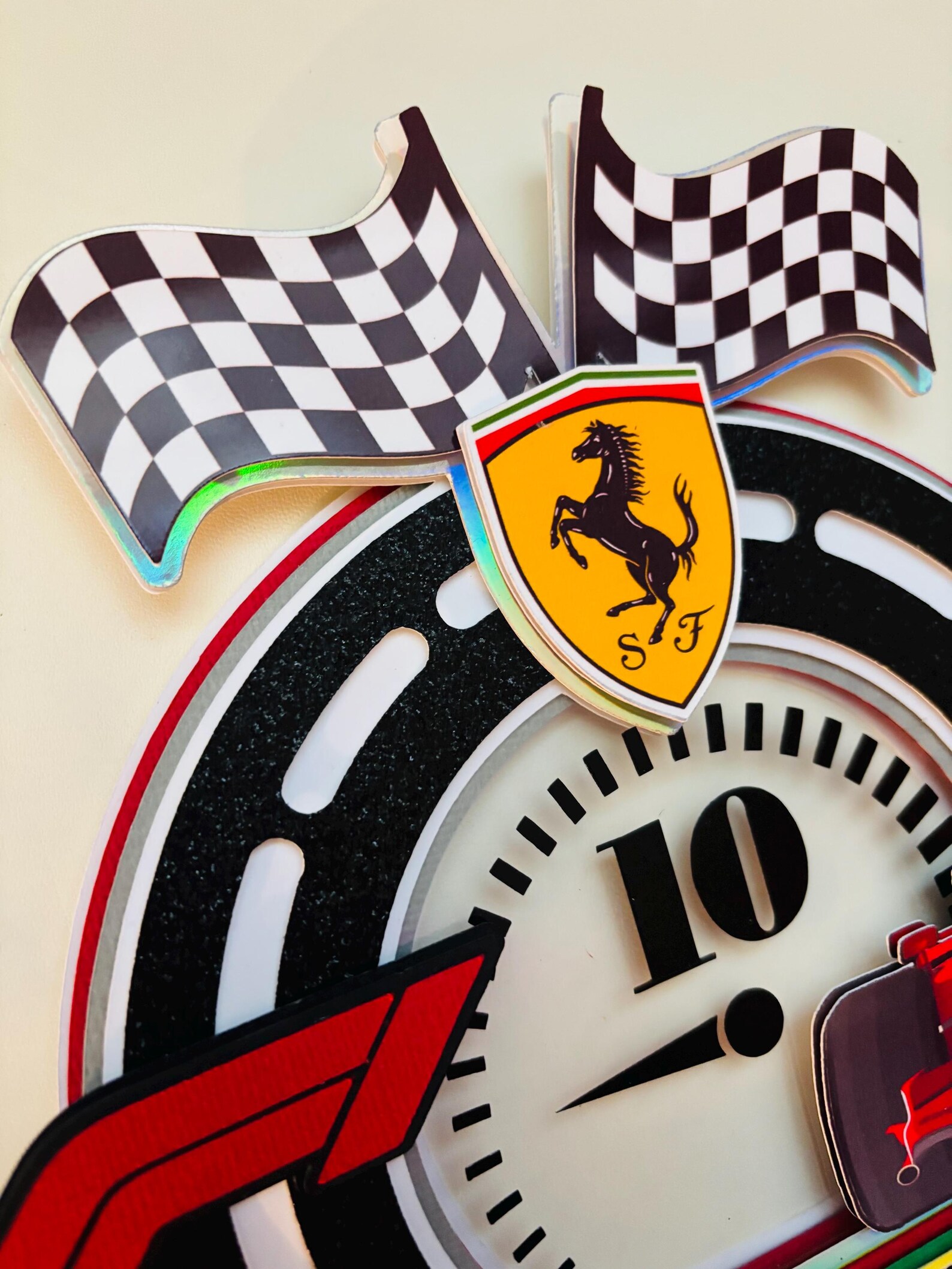 Personalized Ferrari-formula 1-racing Car Cake Topper - Etsy