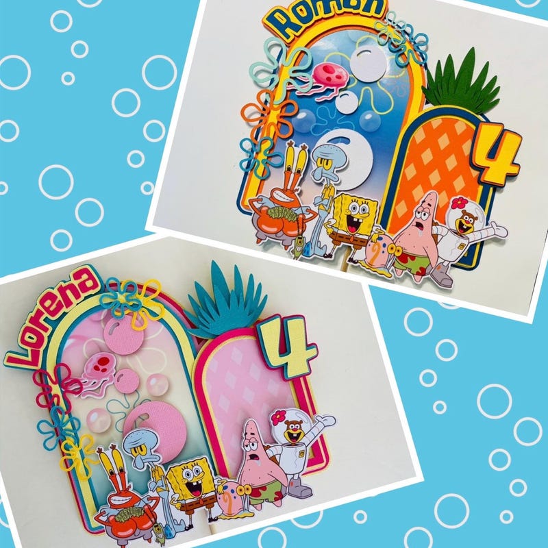 Spongebob Cake Topper - Etsy